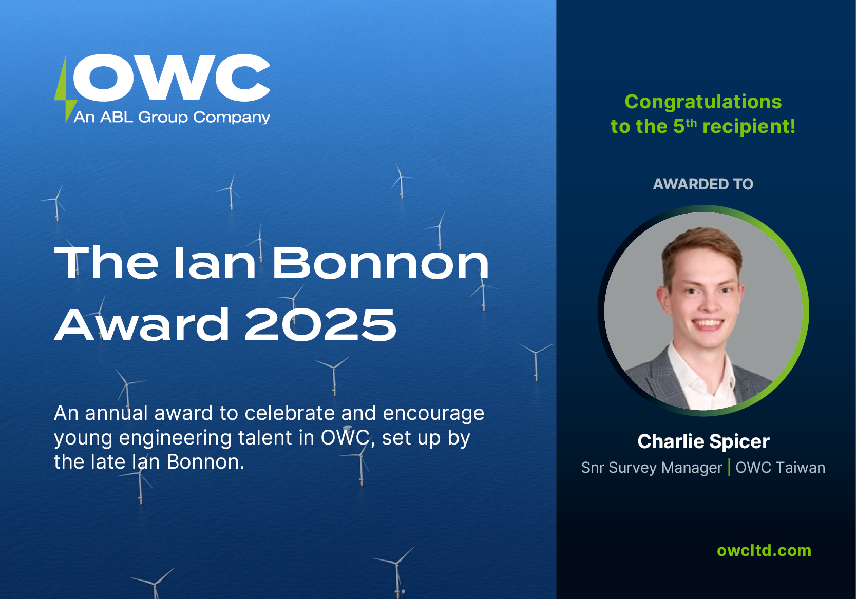 OWC Announces Winner of the Ian Bonnon Award 2025 - OWC